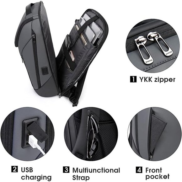 Bags | 156 Inch Business Smart Backpack With Usb Charging Port Backpack ...